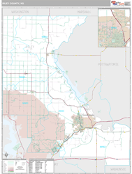 Riley County, KS Zip Code Wall Map Premium Style by MarketMAPS