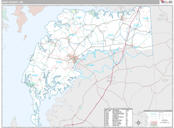 Kent County, MD Zip Code Wall Map Premium Style by MarketMAPS
