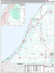 Berrien County, MI Wall Map Premium Style by MarketMAPS