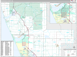 Muskegon County, MI Wall Map Premium Style by MarketMAPS