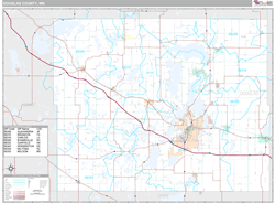 Douglas County, MN Zip Code Wall Map Premium Style by MarketMAPS