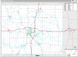 Freeborn County, MN Wall Map Premium Style by MarketMAPS