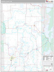 Hubbard County, MN Wall Map Premium Style by MarketMAPS