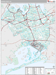 Queens, NY County Wall Map by MarketMAPS - MapSales