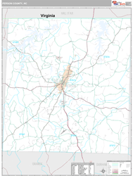 Person County, NC Wall Map Premium Style by MarketMAPS