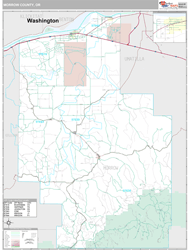 Morrow County, OR Wall Map Premium Style by MarketMAPS