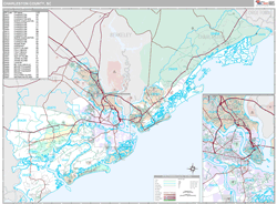 Charleston County, SC Wall Map Premium Style by MarketMAPS