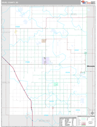 Deuel County, SD Wall Map Premium Style by MarketMAPS