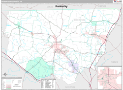 Robertson County, TN Zip Code Wall Map Premium Style by MarketMAPS