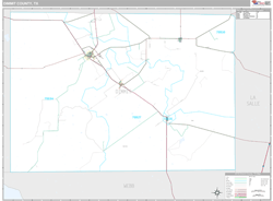 Dimmit County, TX Wall Map Premium Style by MarketMAPS