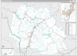Fayette County, WV Zip Code Wall Map Premium Style by MarketMAPS