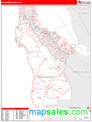 San Mateo Zip Code Map - Map