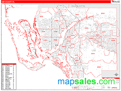 Lee County Zip Code Map Fort Myers Map Stock Illustrations – 40 Fort