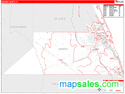 Martin County Zip Code Map - United States Map