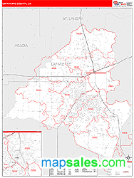 Lafayette La Zip Code Map - Map
