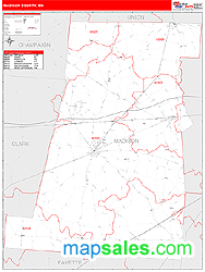 Madison County Zip Code Map - Map