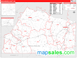 Mecklenburg County Zip Code Map - Map