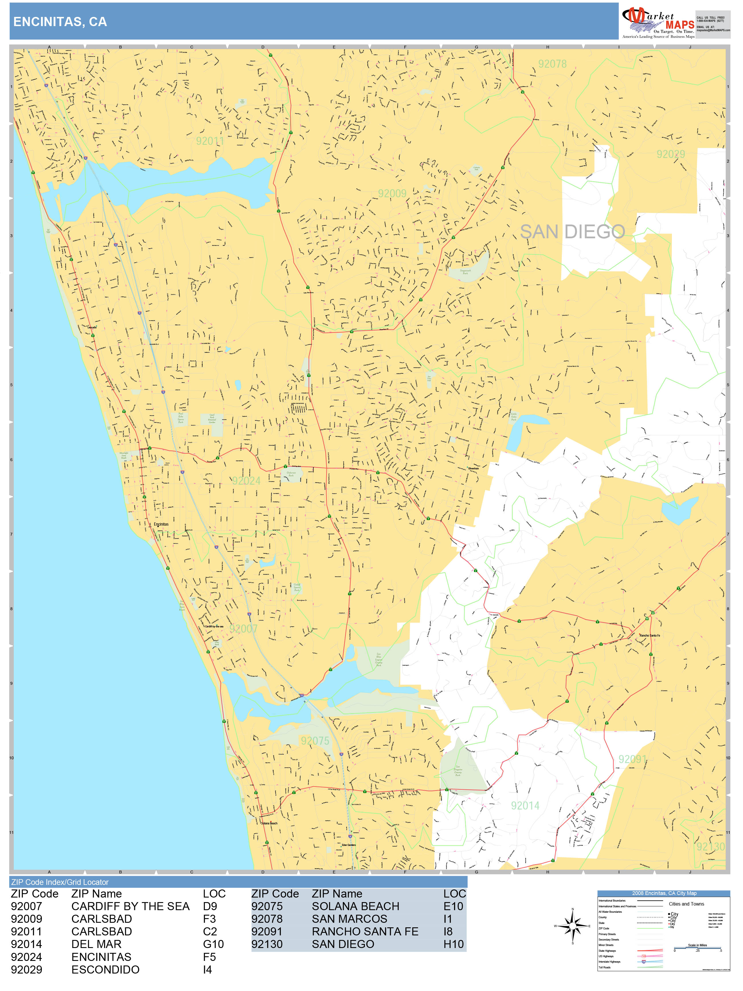 Encinitas California Map