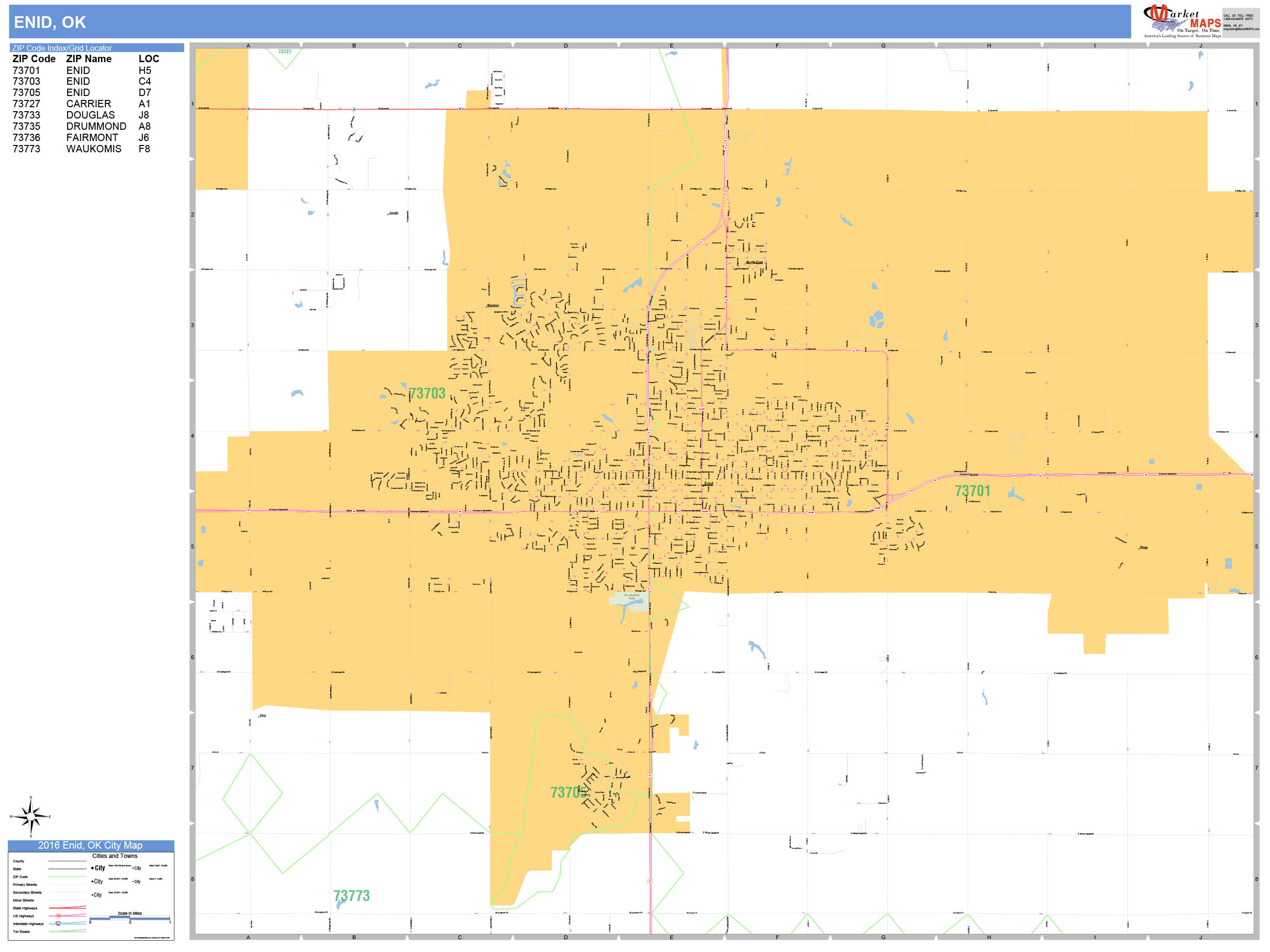 Enid Oklahoma Zip Code Map - United States Map