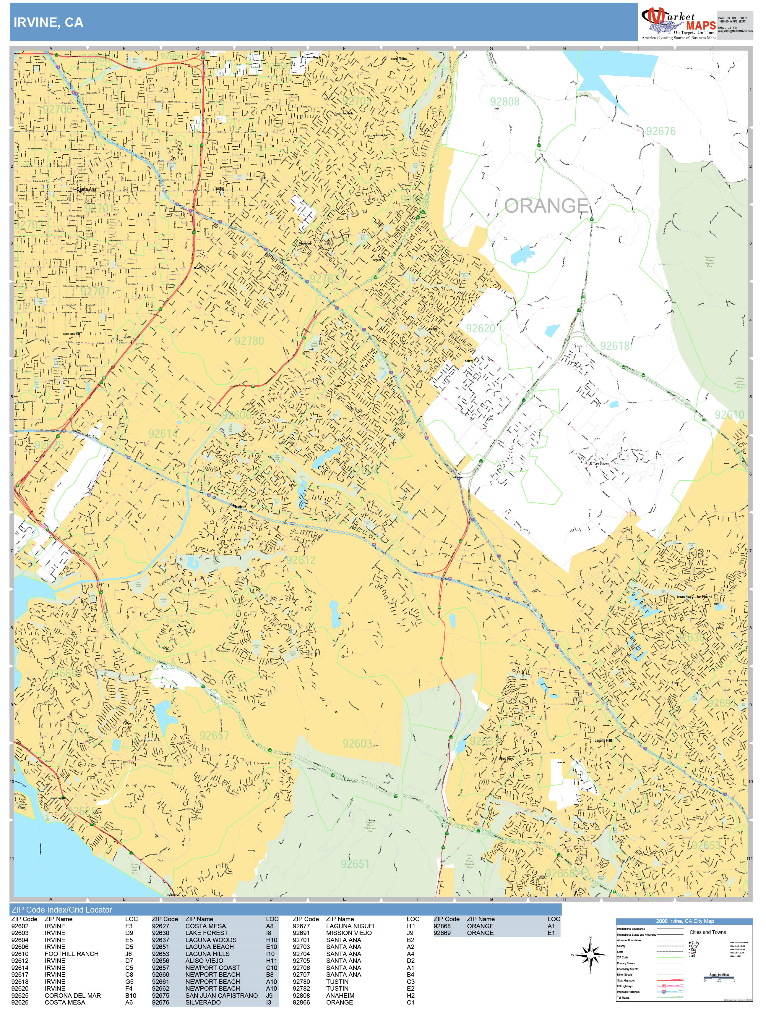 Map Of Irvine And Surrounding Cities