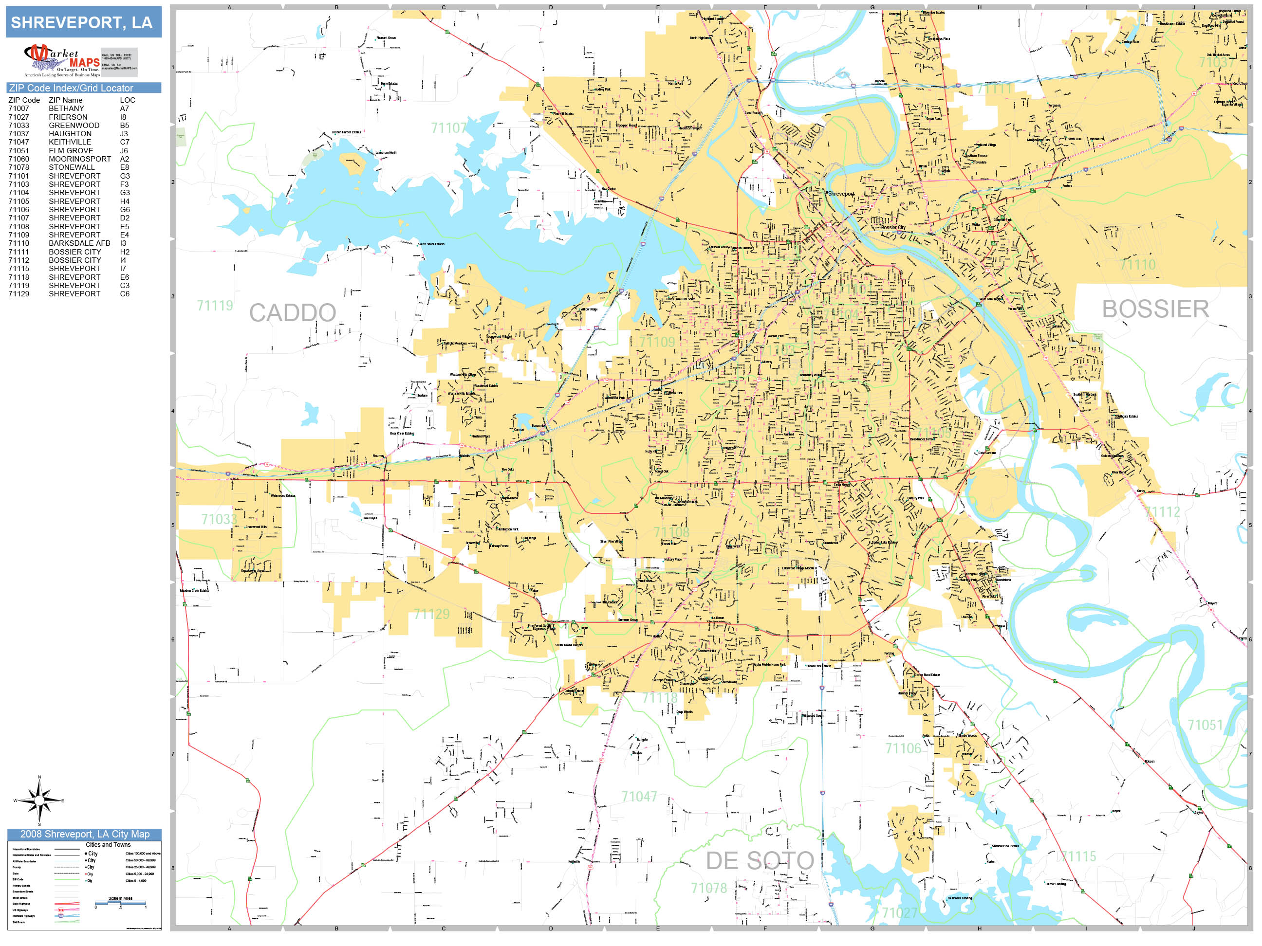 Shreveport Louisiana Wall Map Basic Style By MarketMAPS MapSales Shreveport Louisiana Wall Map Basic Style By MarketMAPS MapSales