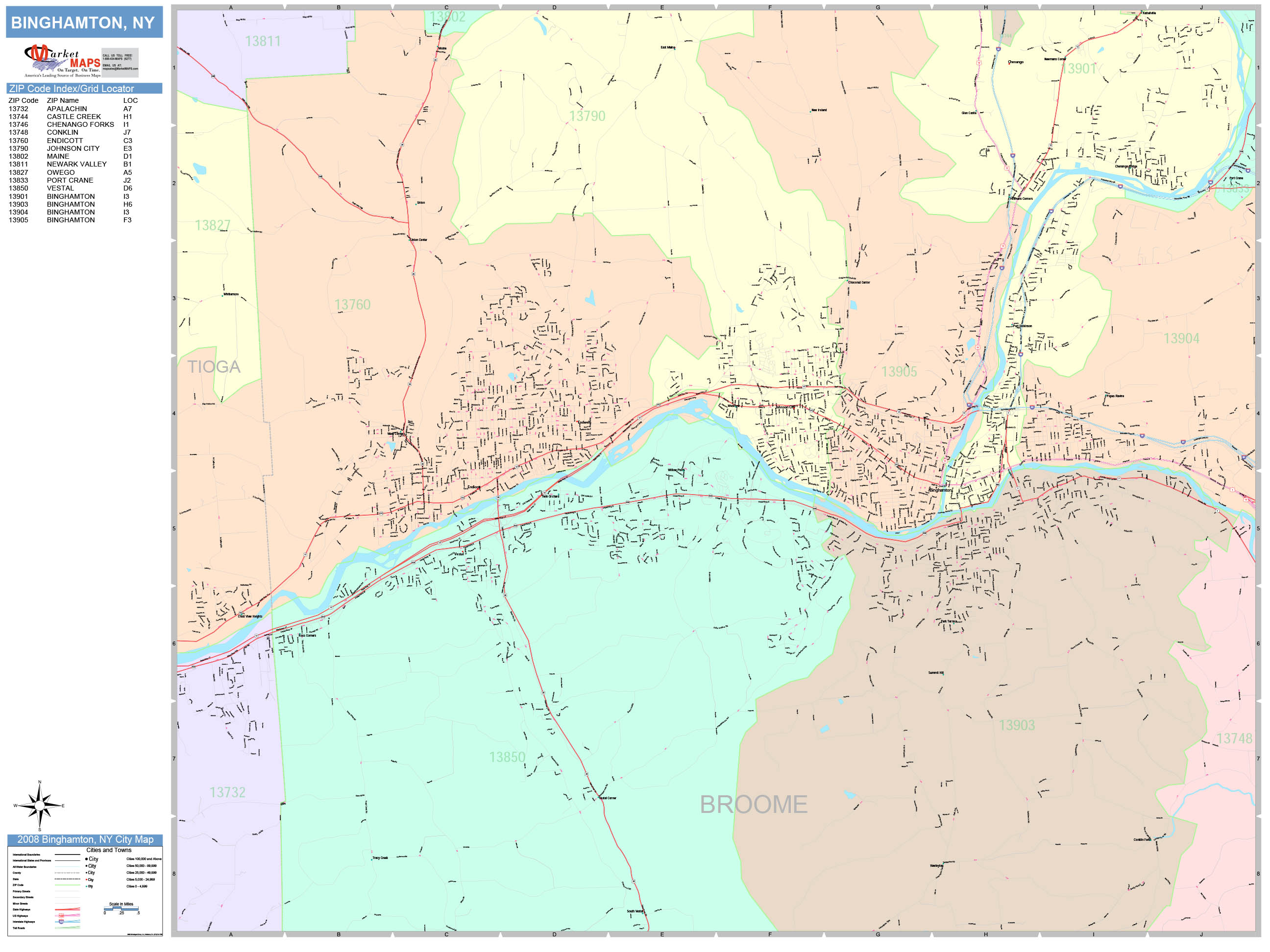 Map Of Binghamton Area