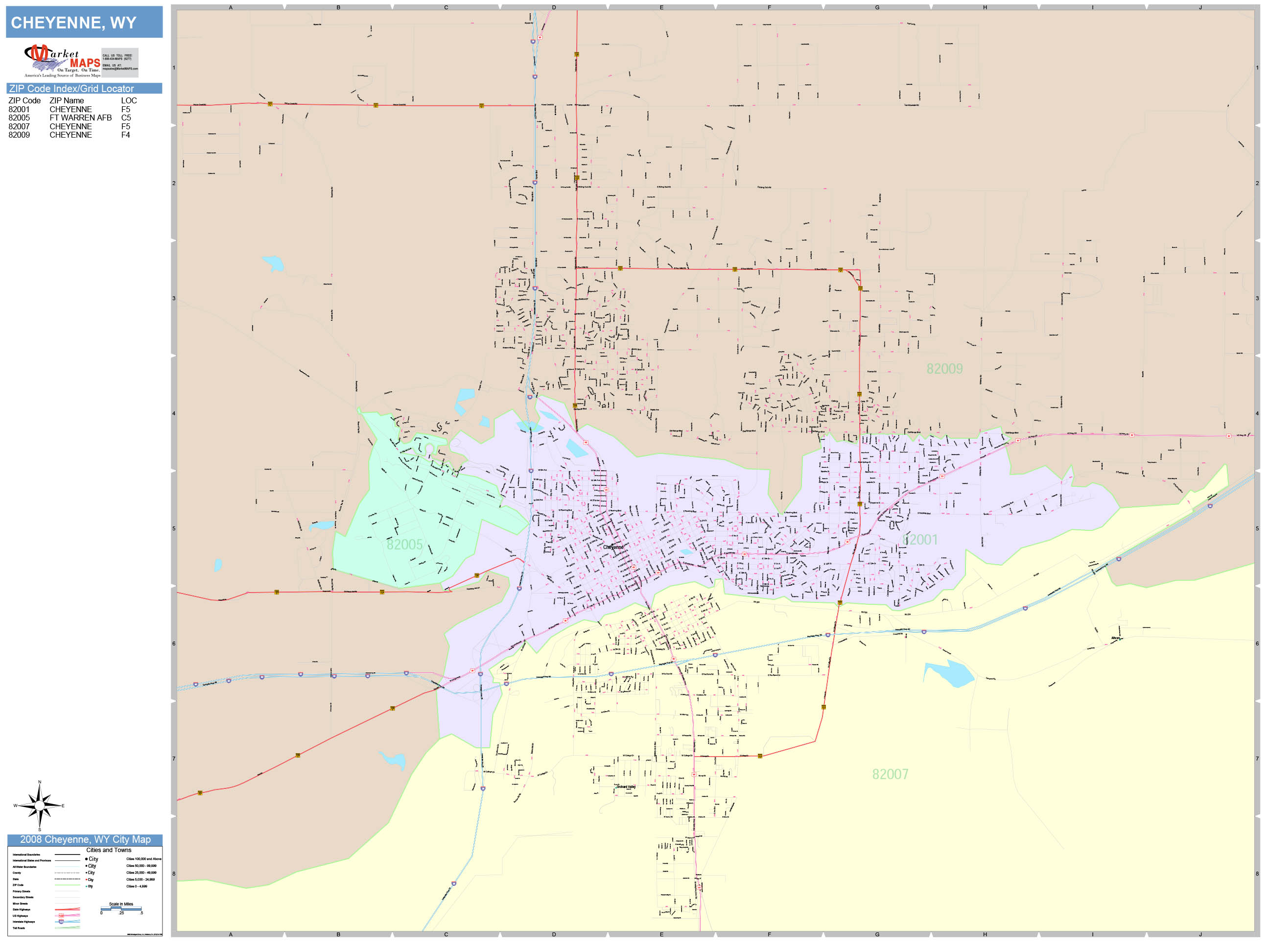 Cheyenne Wy Zip Code Map