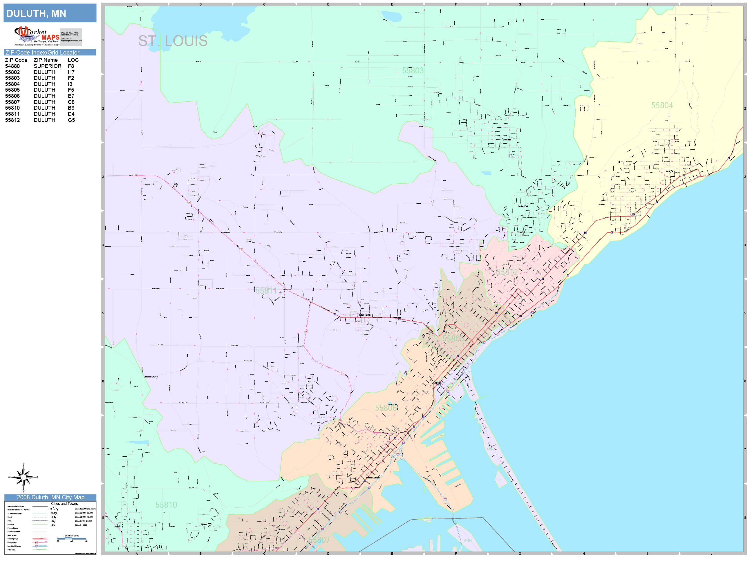 Duluth Minnesota Map