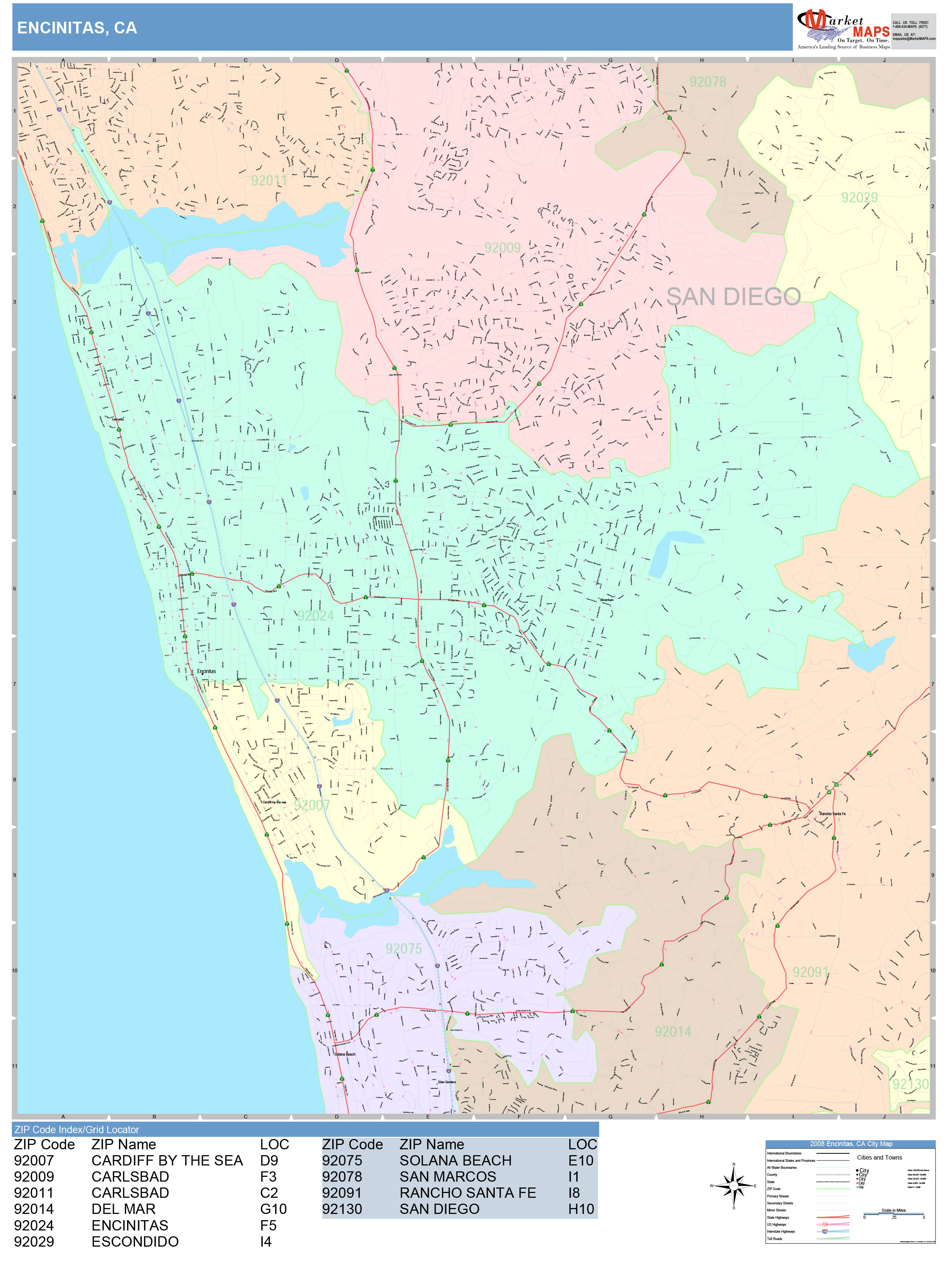 Encinitas California Map