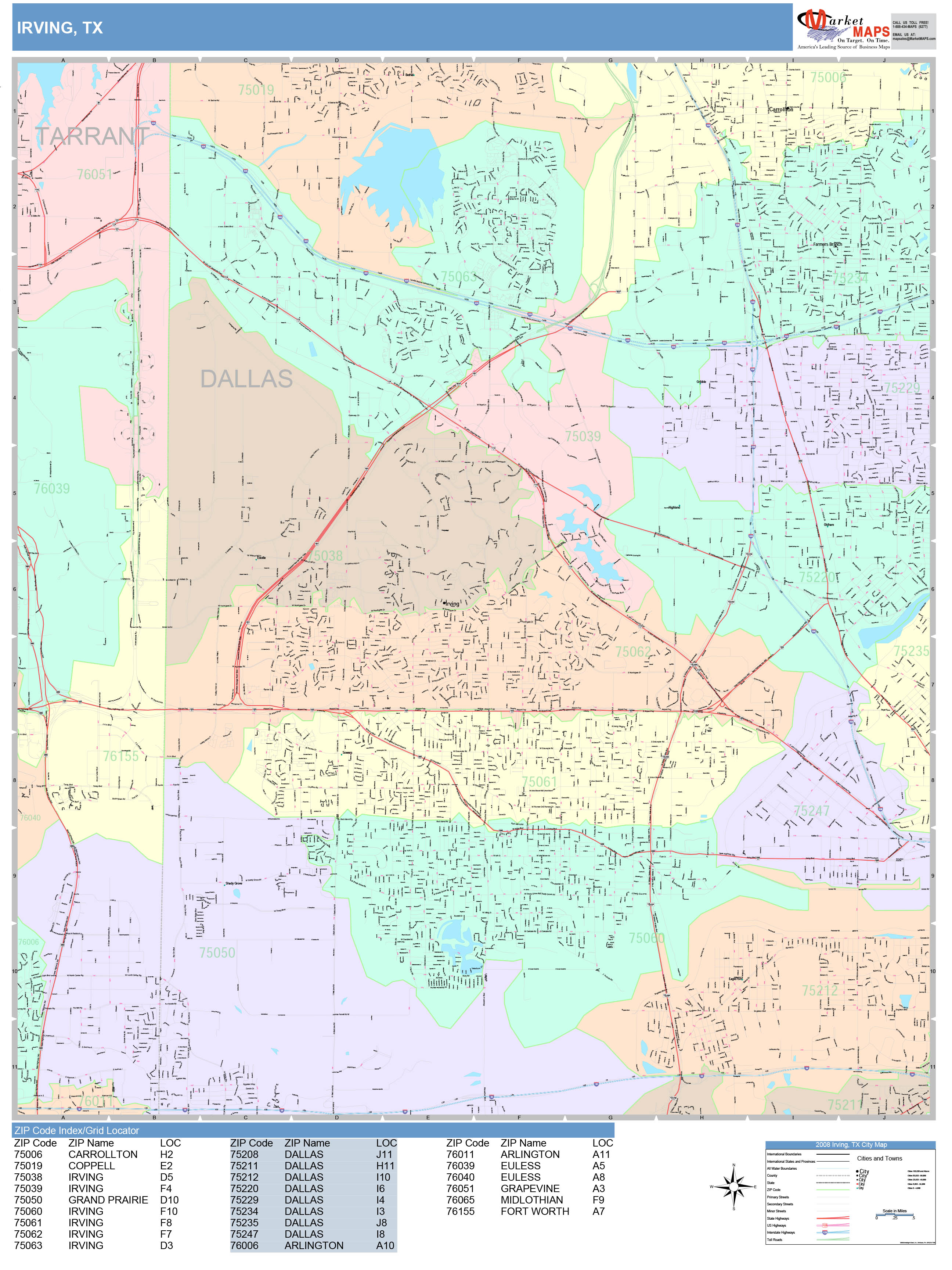 City Of Irving Zip Code Map