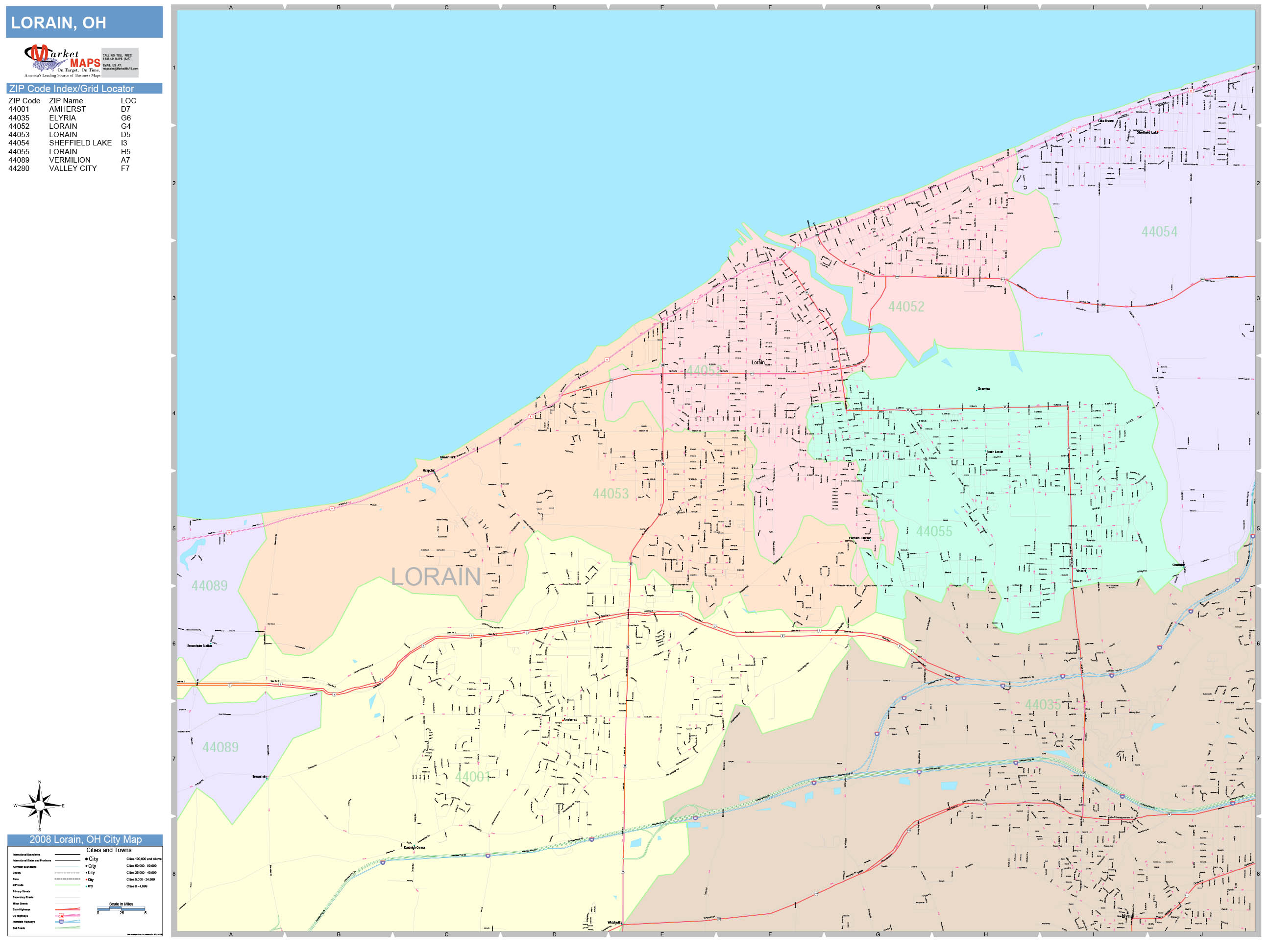 Lorain County Zip Code Map