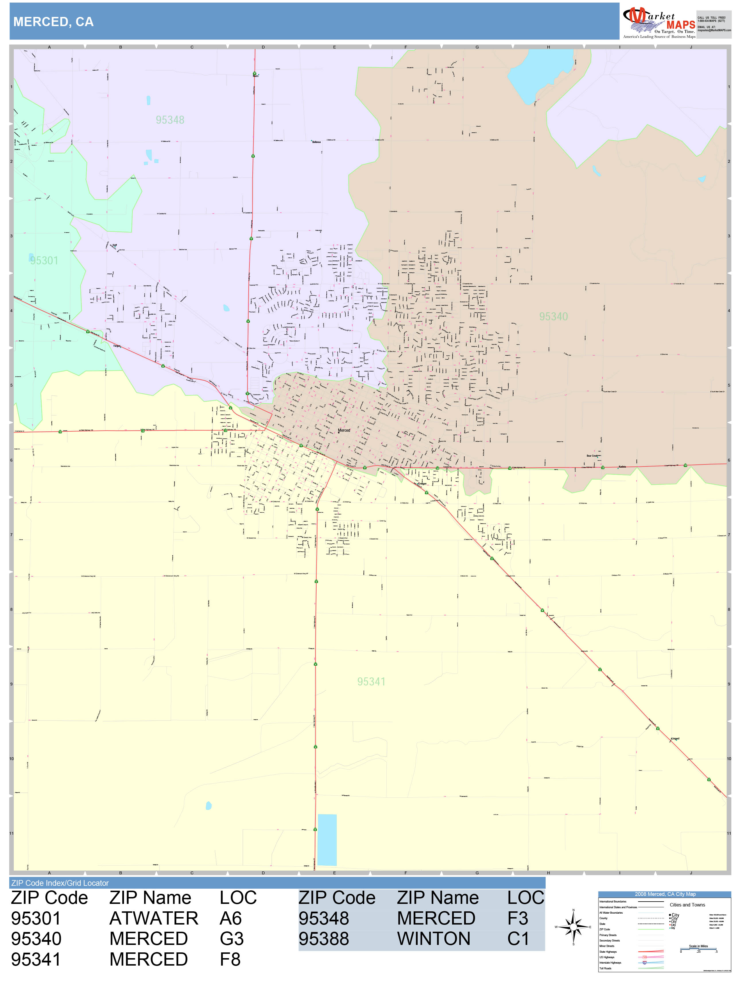 Map Of Merced California