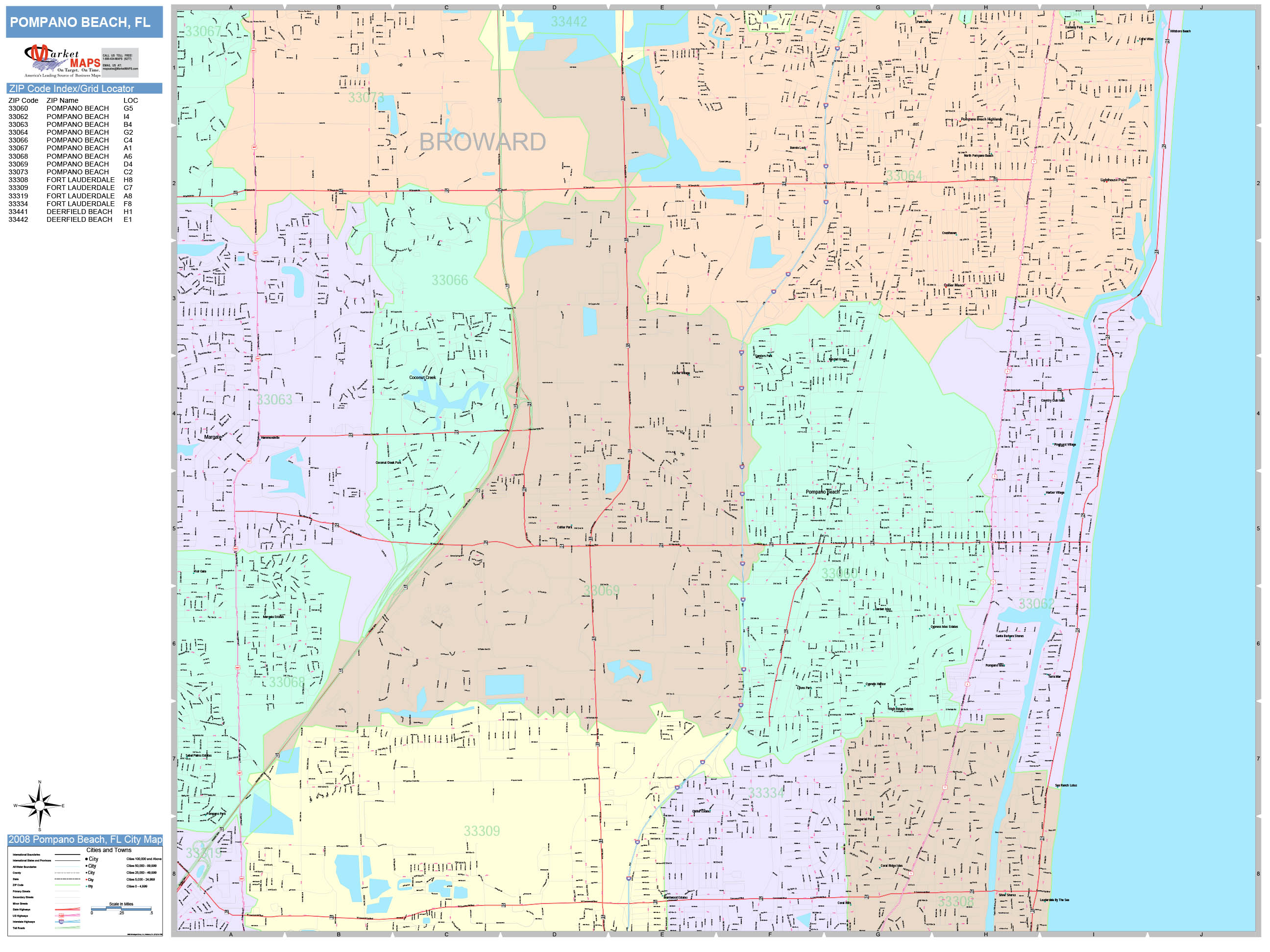Pompano Beach Map Of Florida - Map