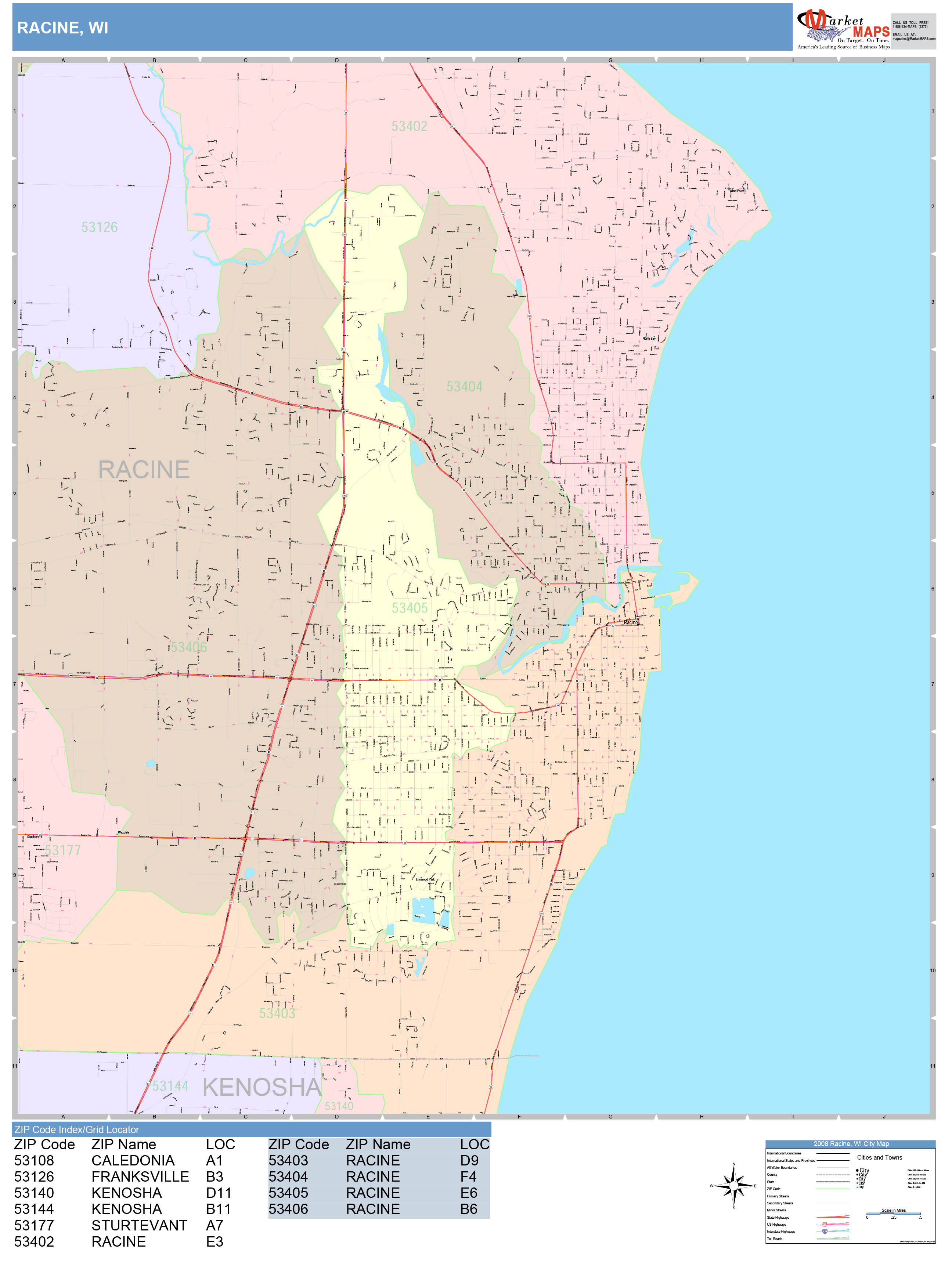 Racine Wisconsin Zip Code Map Racine Wisconsin Zip Code Map