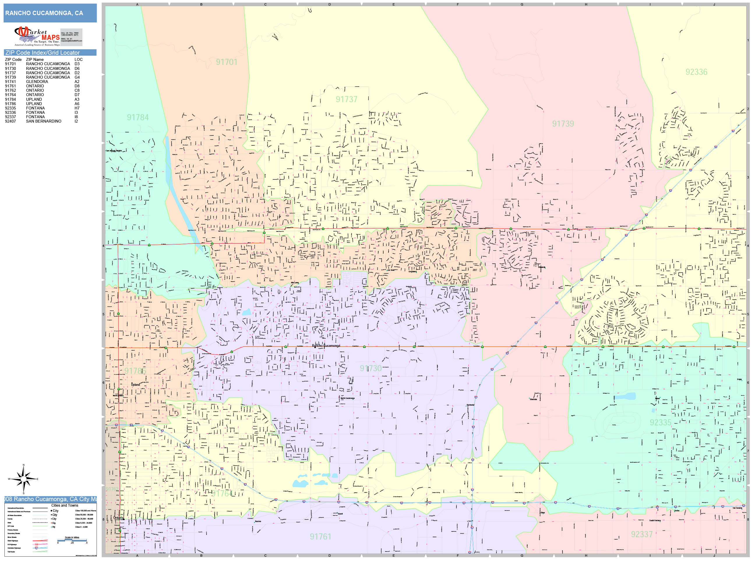 Rancho Cucamonga Highway Map