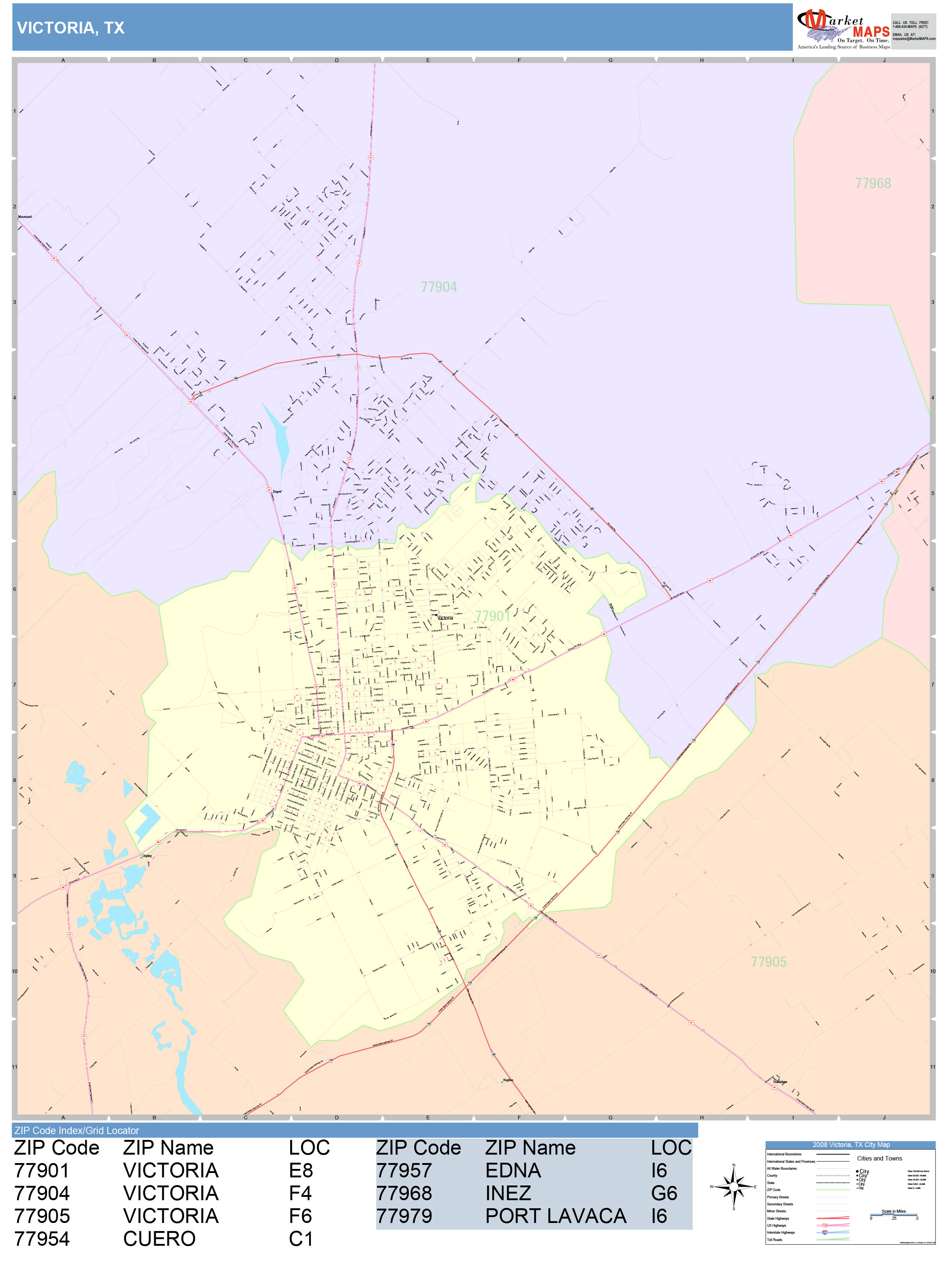 Victoria Texas City Map