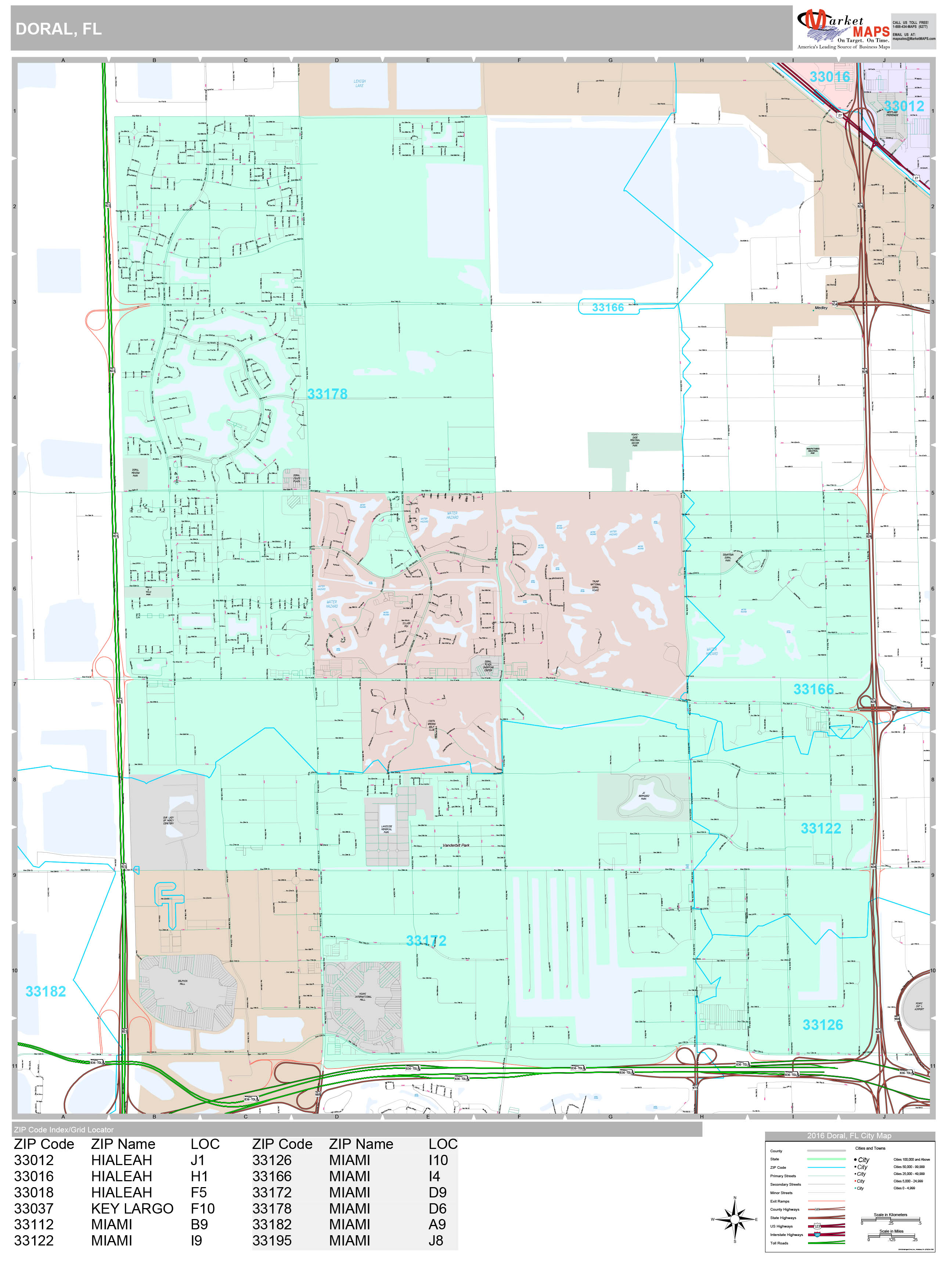 Doral Zip Codes Map Doral Zip Codes Map