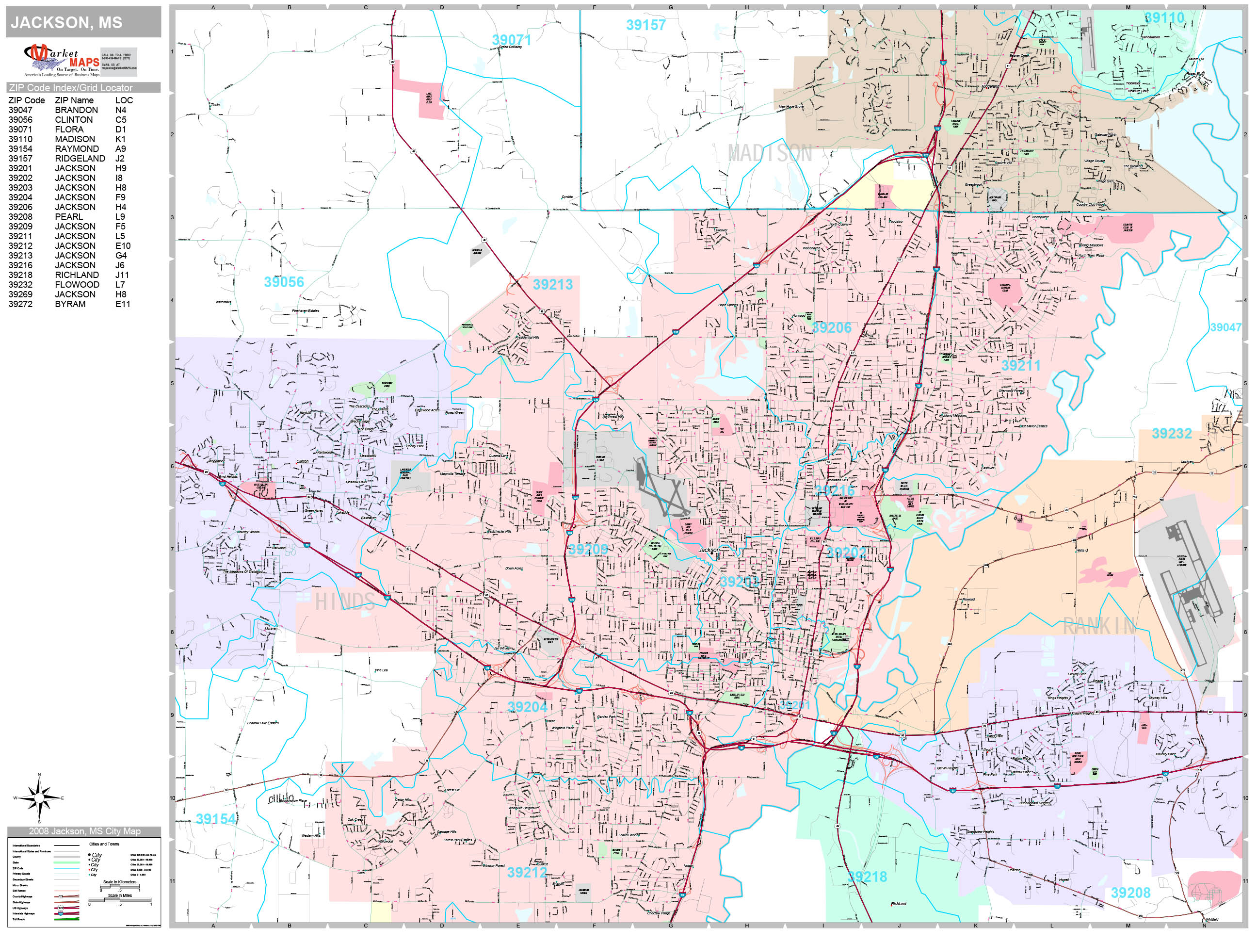 Jackson Miss Zip Code Map