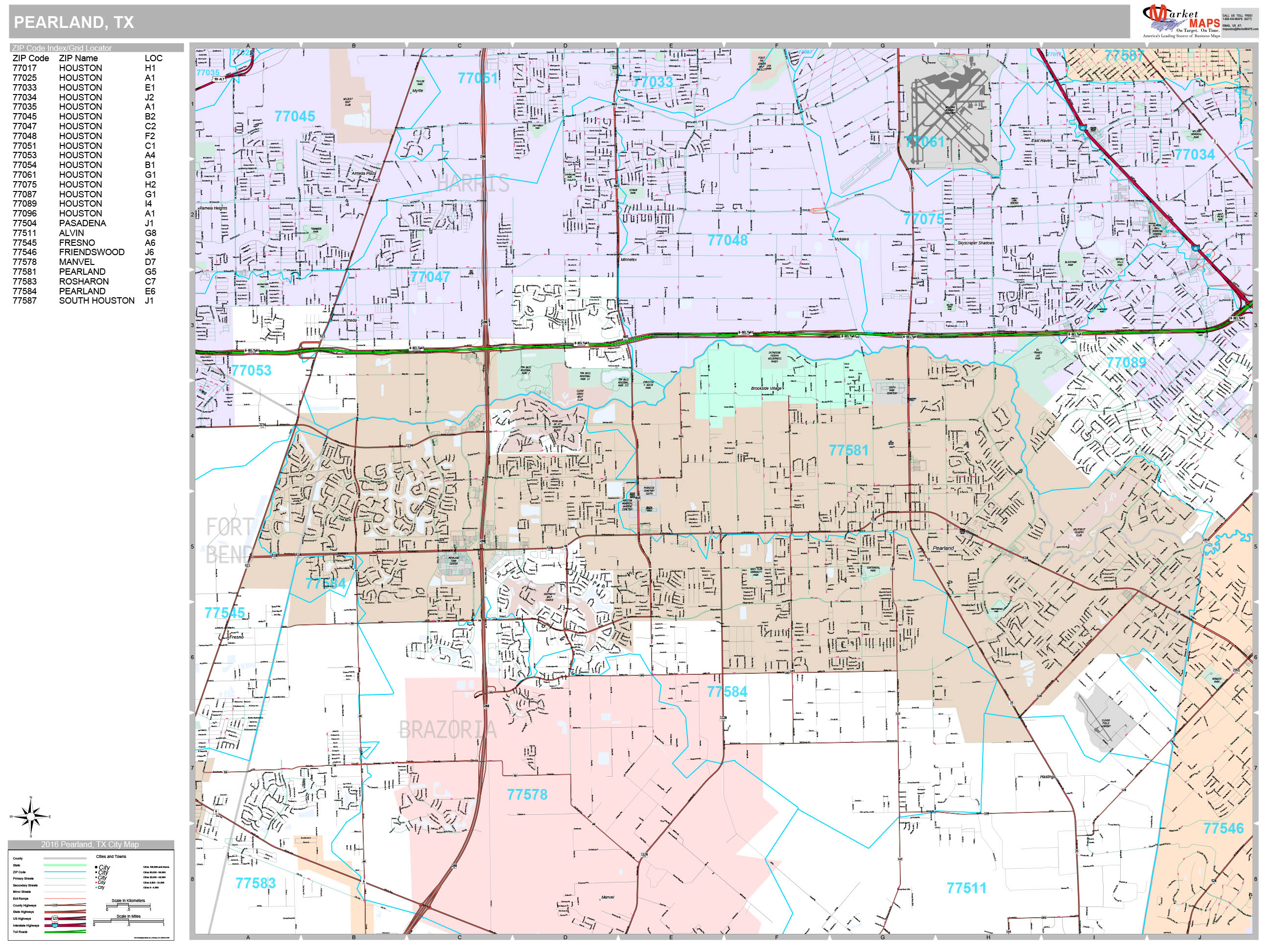 Pearland Texas Zoning Map