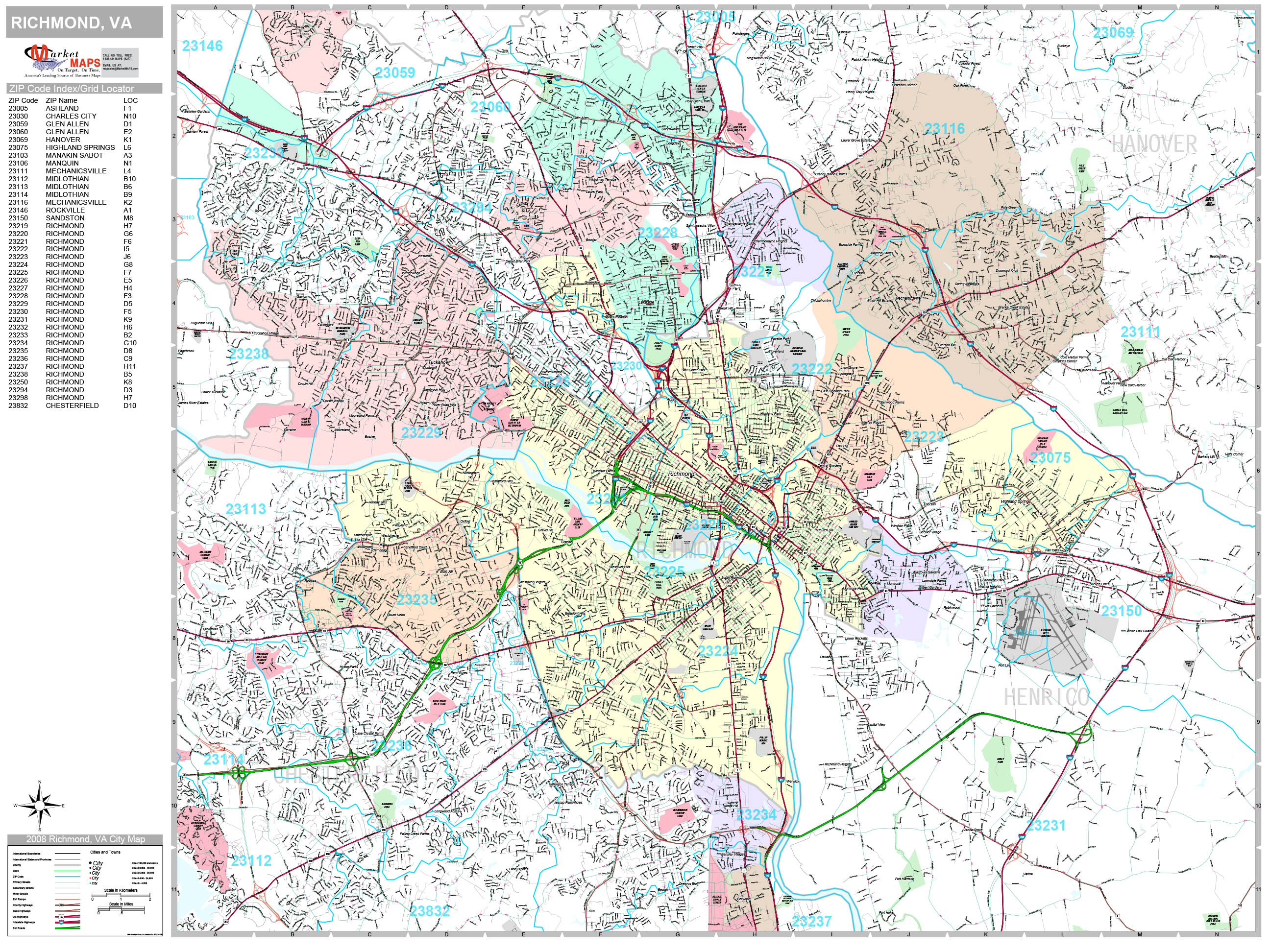 Richmond Virginia Wall Map Premium Style By MarketMAPS MapSales Richmond Virginia Wall Map Premium Style By MarketMAPS MapSales