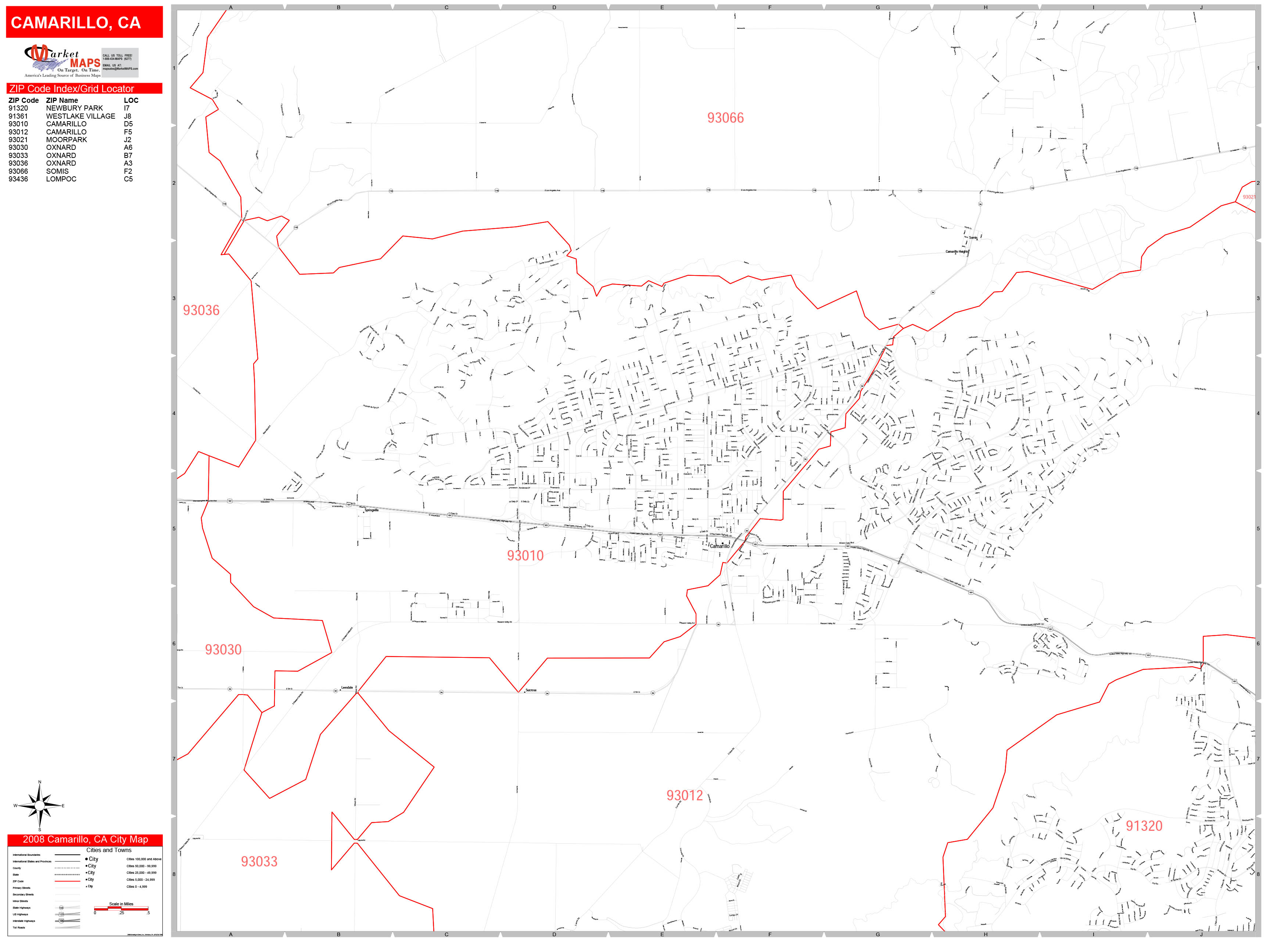 Camarillo California Zip Code Wall Map Red Line Style By MarketMAPS camarillo-california-zip-code-wall-map-red-line-style-by-marketmaps