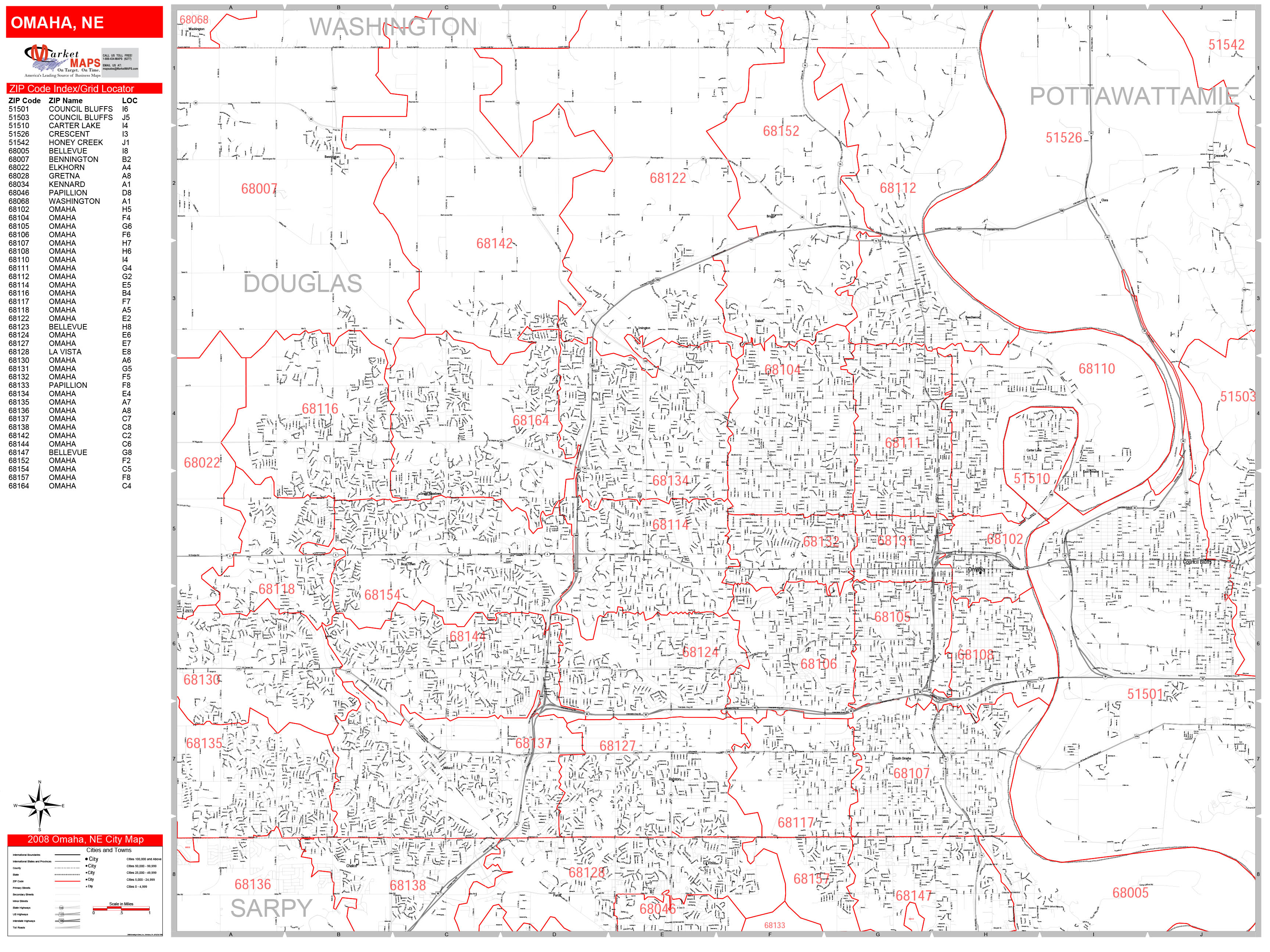 Omaha Zip Code Map Printable