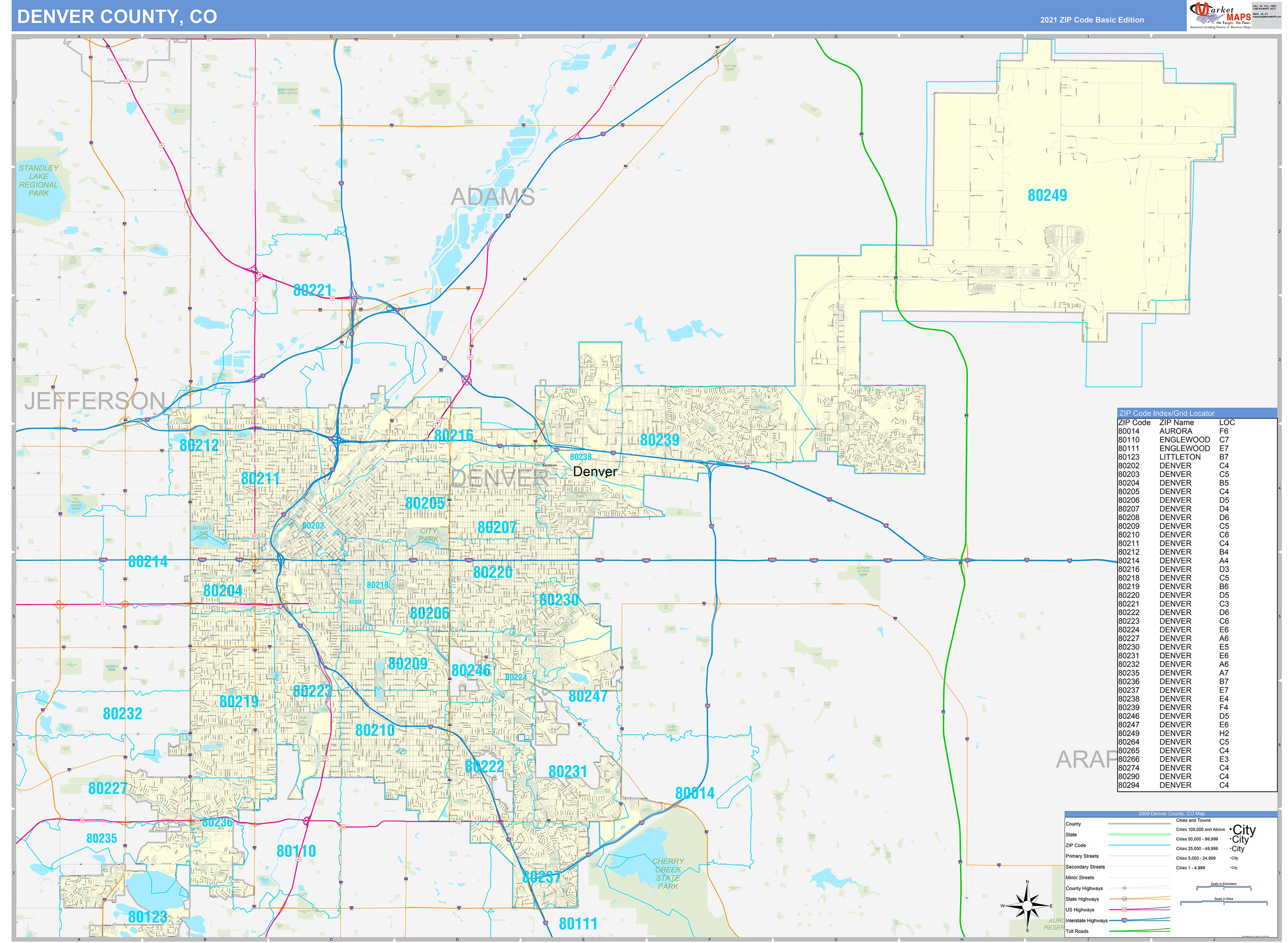 Denver Co Zip Code Map Denver Co Zip Code Map
