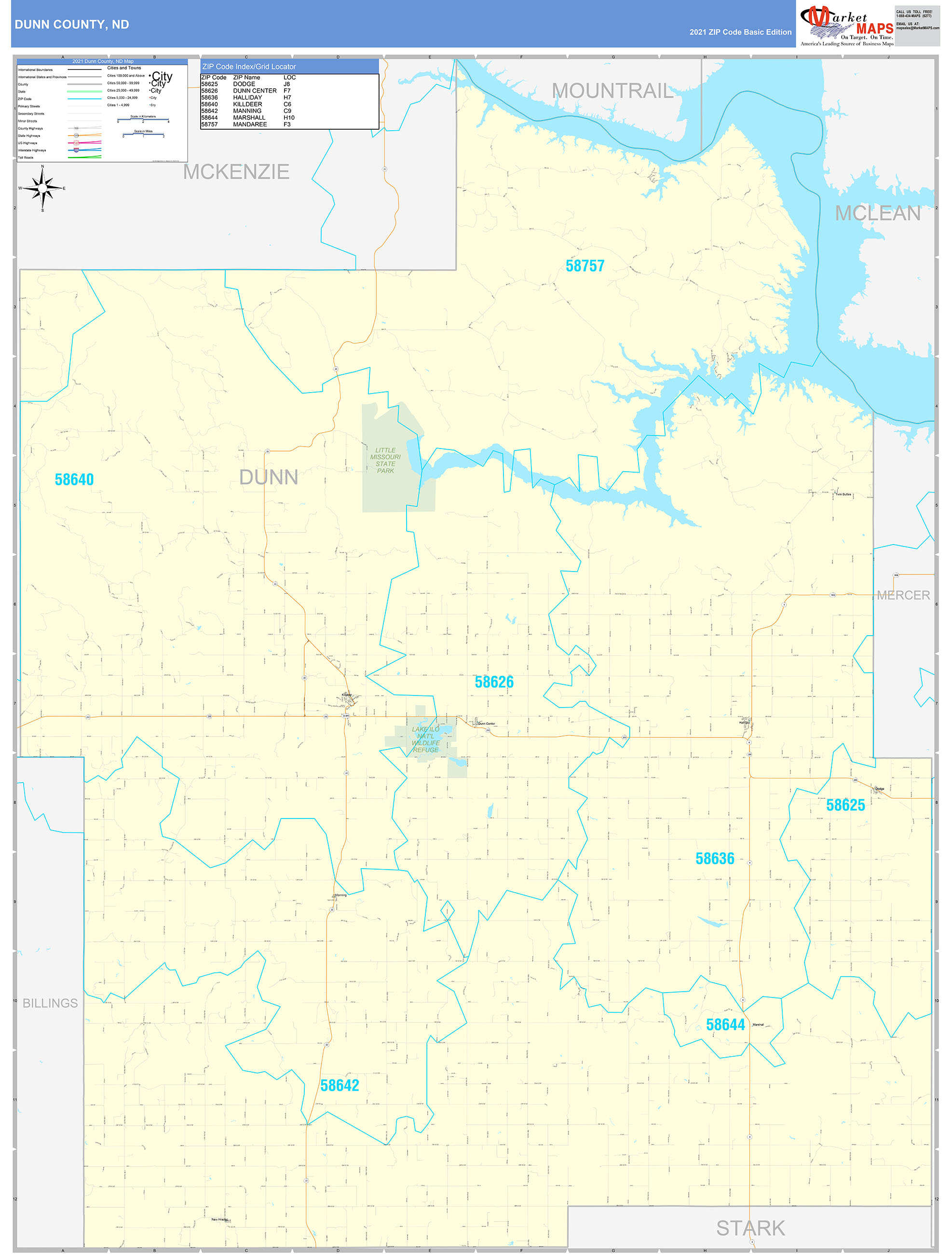 Dunn County Map With Sections