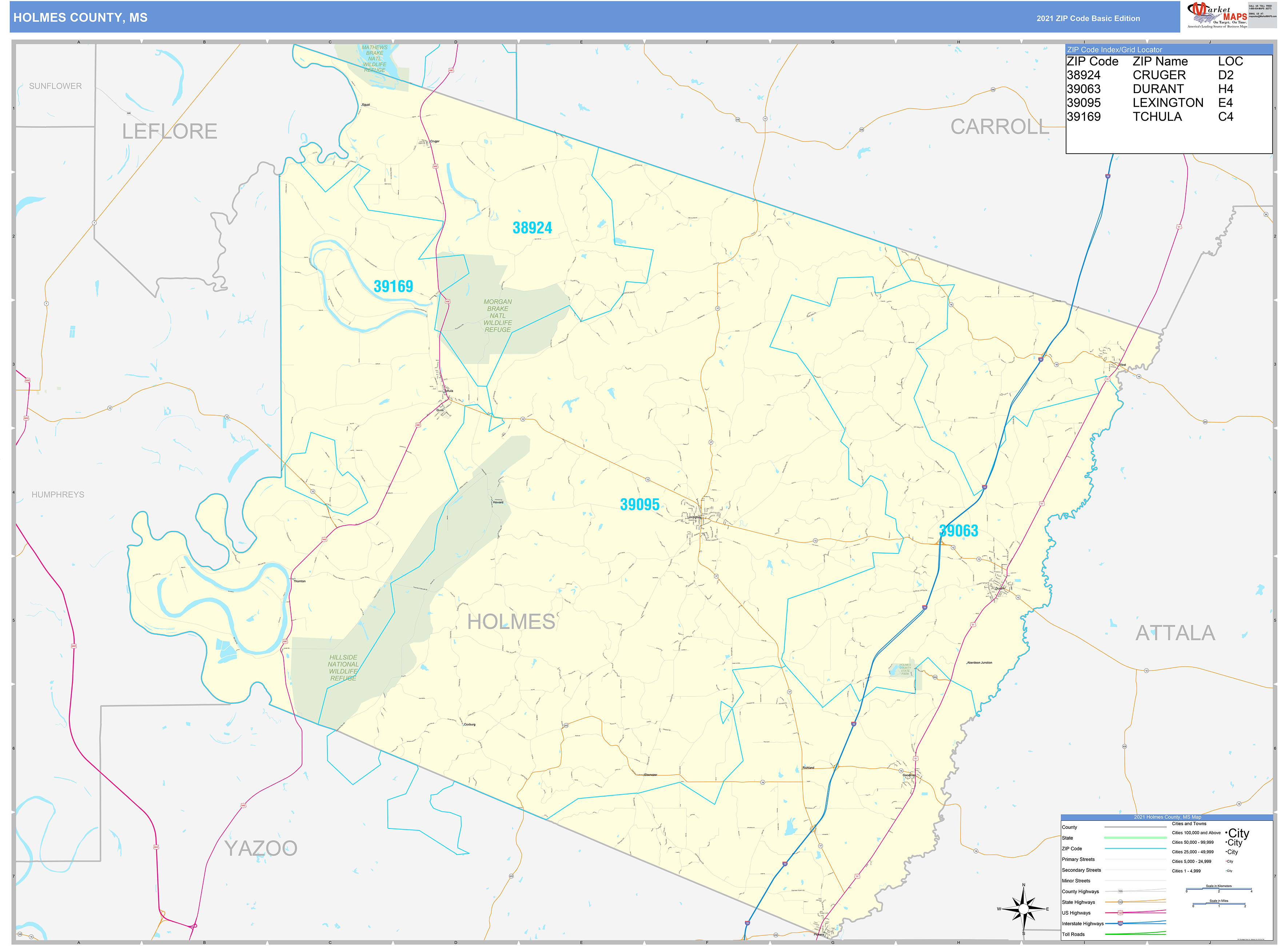 Holmes County MS Zip Code Wall Map Basic Style By MarketMAPS MapSales holmes-county-ms-zip-code-wall-map-basic-style-by-marketmaps-mapsales