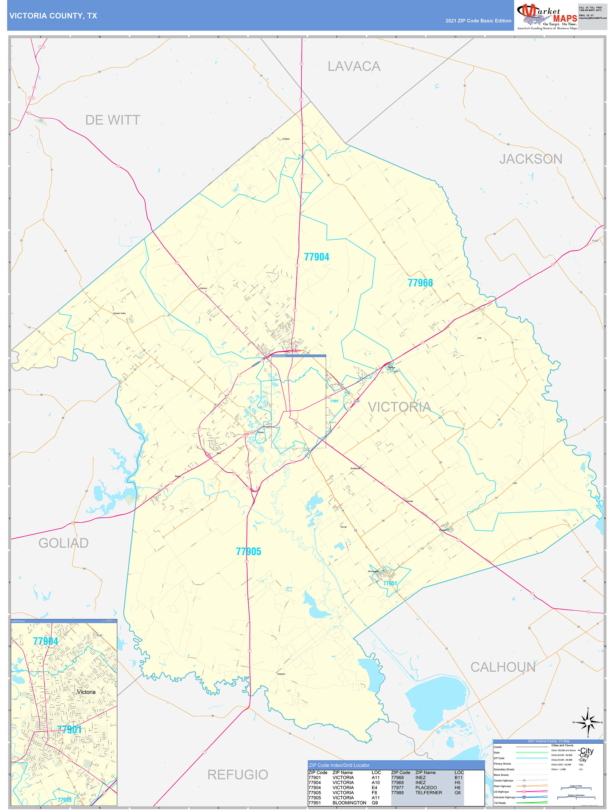 Victoria Texas City Map