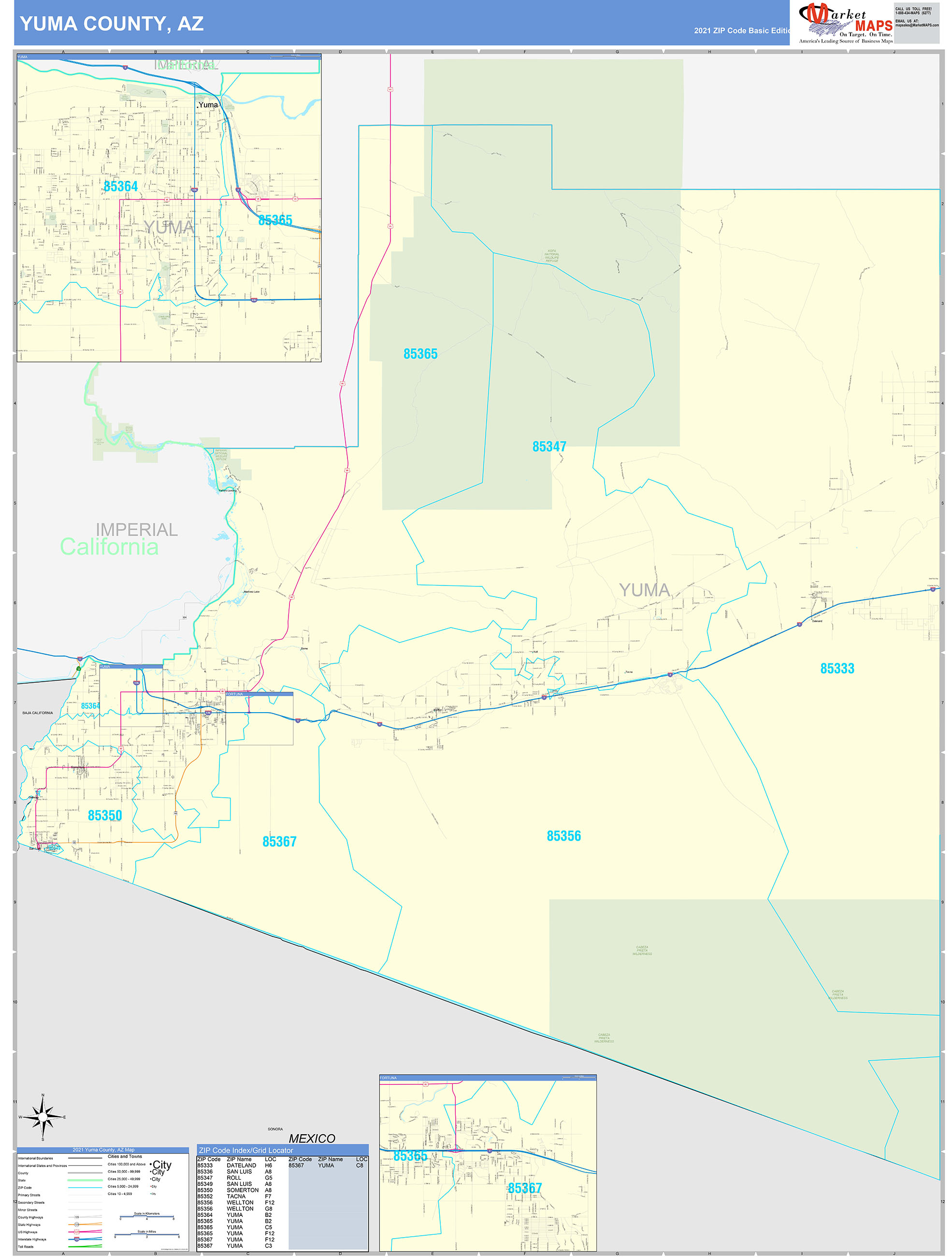 Yuma Area Map