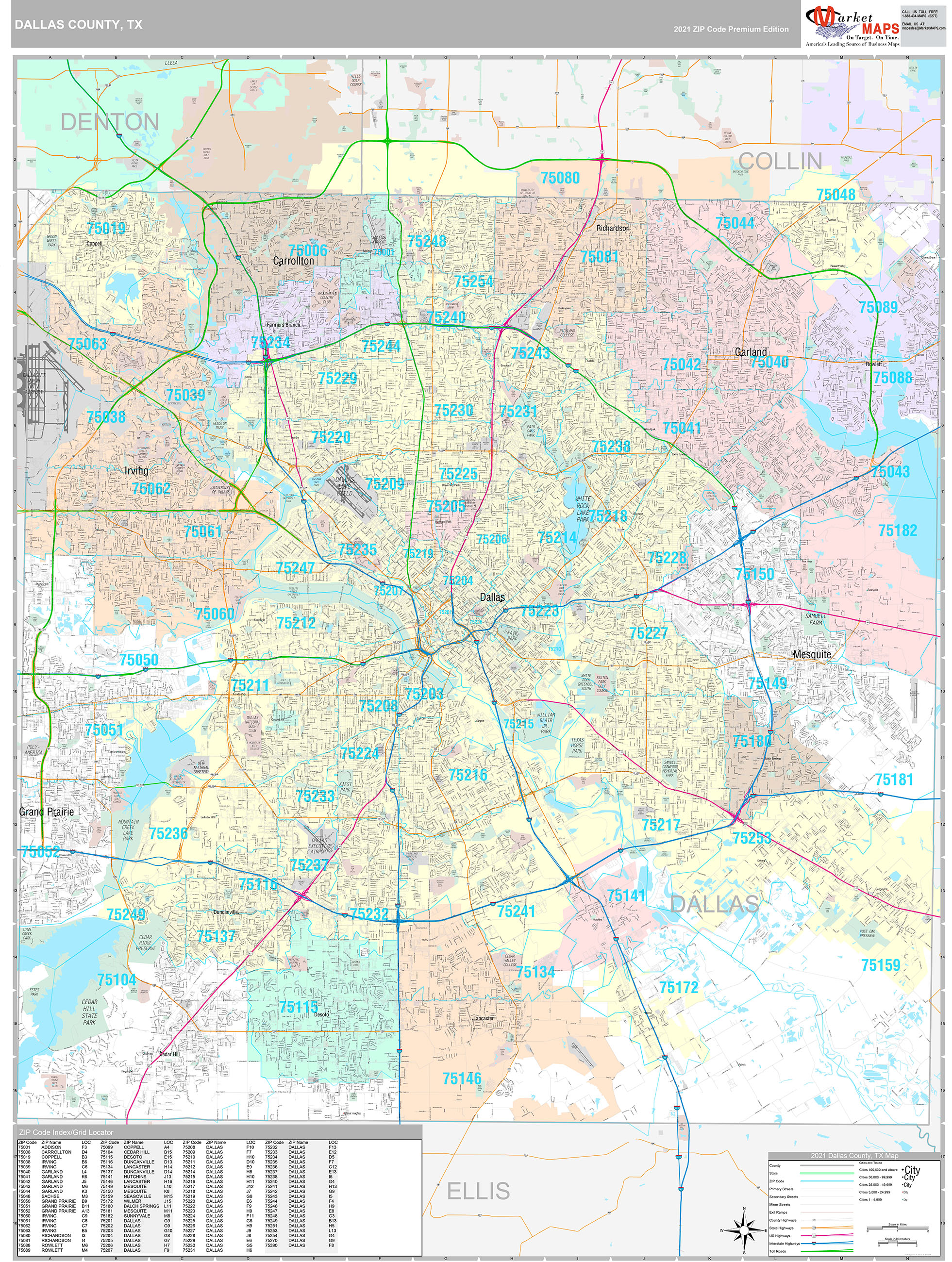 Dallas County Texas Map