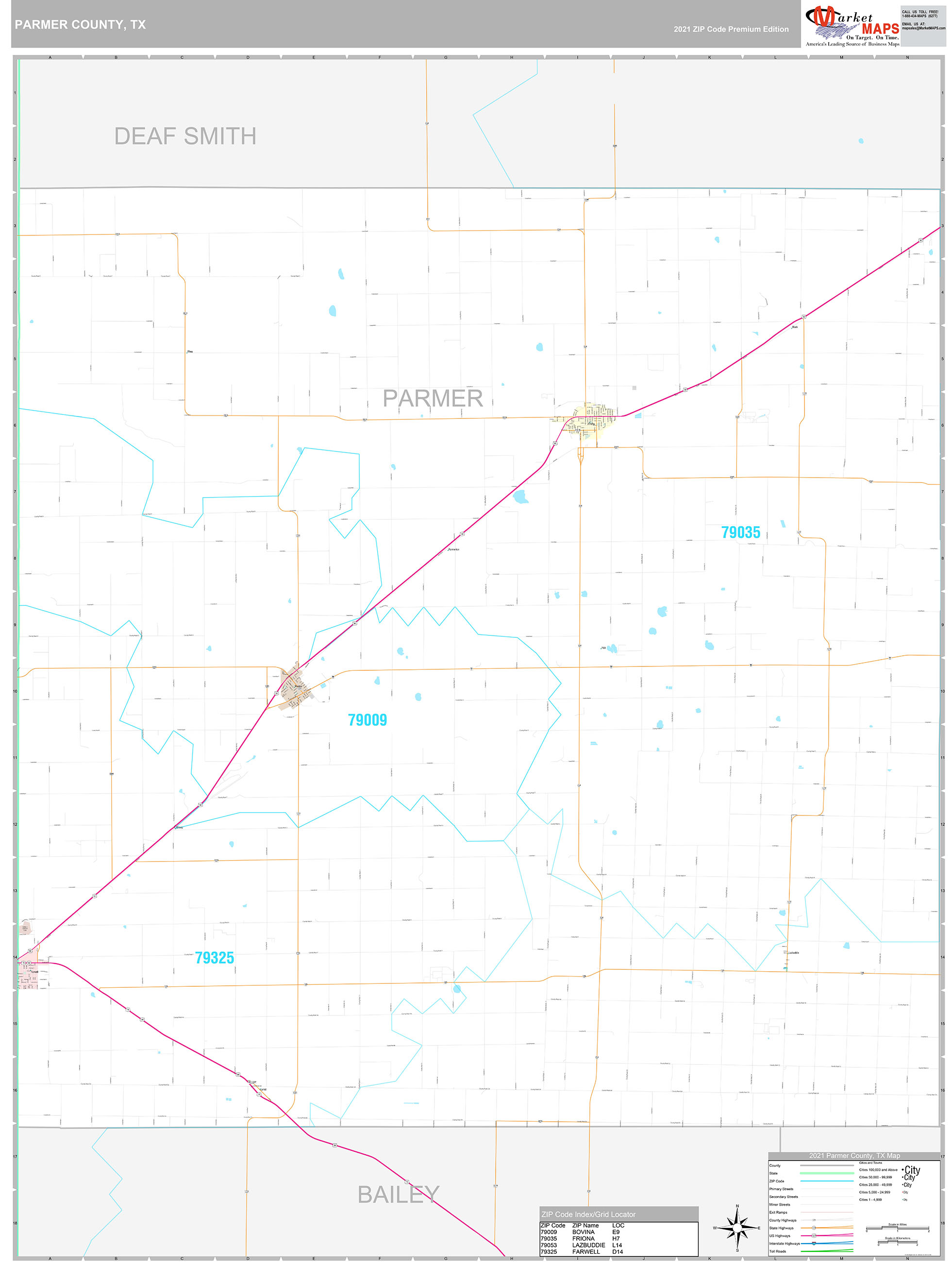 Parmer County, TX Wall Map Premium Style by MarketMAPS - MapSales Parmer County, TX Wall Map Premium Style by MarketMAPS - MapSales