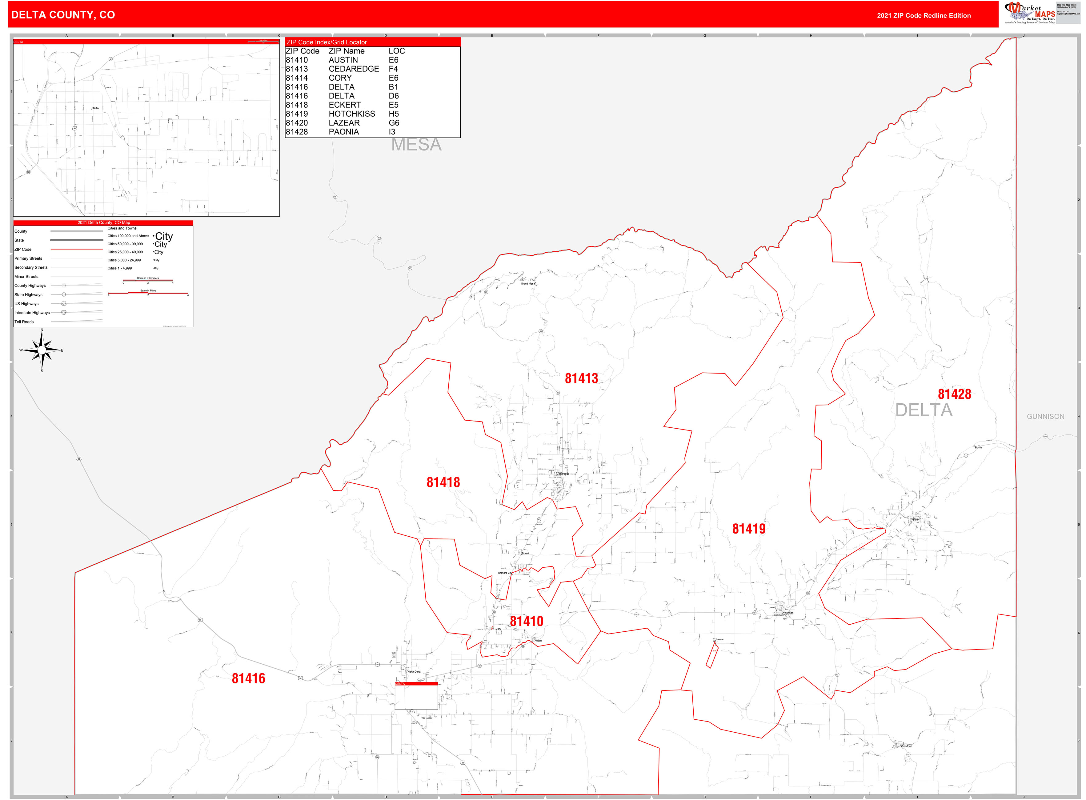 Delta County CO Zip Code Wall Map Red Line Style By MarketMAPS delta-county-co-zip-code-wall-map-red-line-style-by-marketmaps